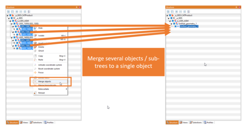 PreView v2020: merge objects evolution